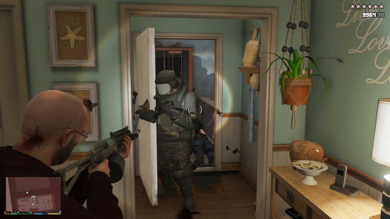 GTA V Debra's Apartment Shootout + Epic 10 Star Cop Chase Escape Vol.5 ...