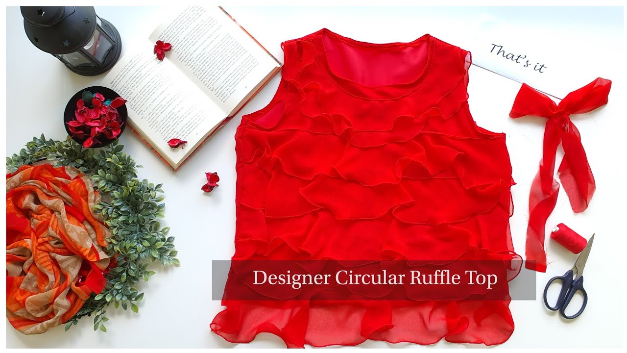 Stitch Designer Top with Circular ruffle/Flounce - Full stitching ...