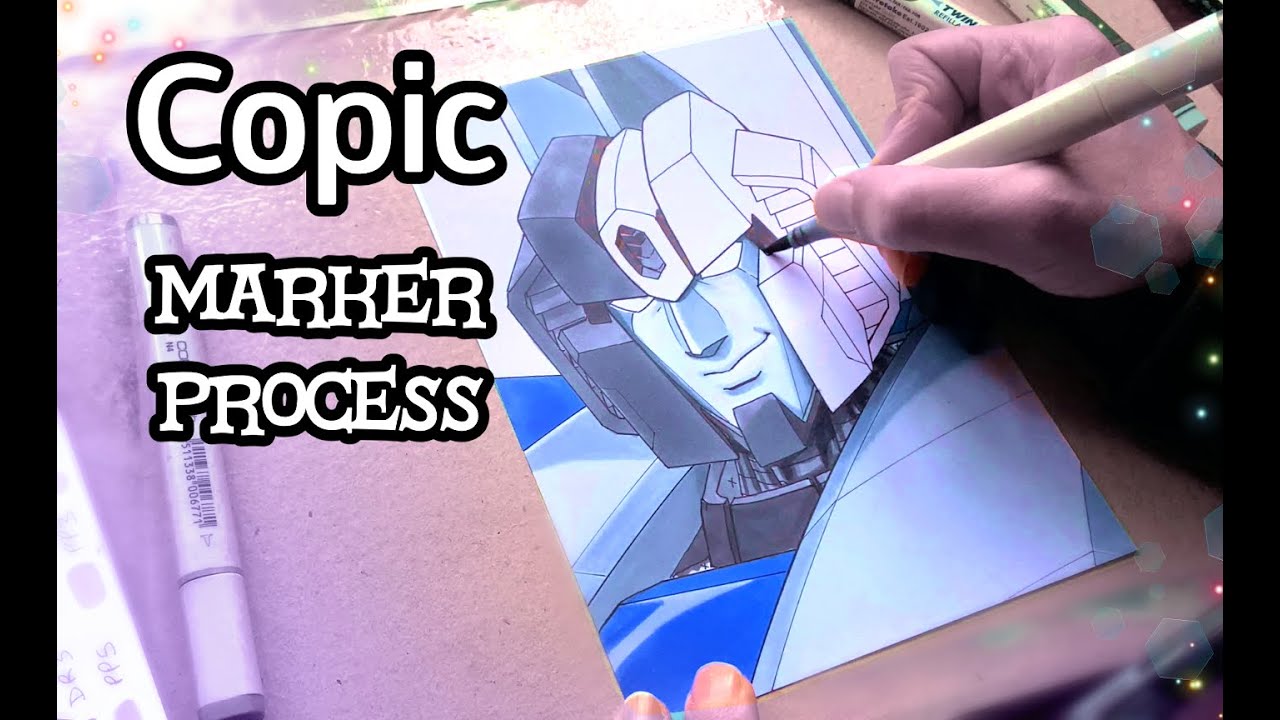 Alcohol Markers + Lineart Steps - Transformers Thundercracker - YouTube