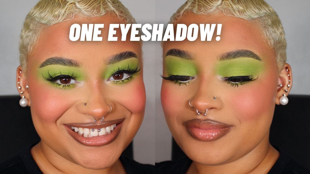 THE EASIEST GREEN EYESHADOW TUTORIAL | ONE EYESHADOW EYESHADOW LOOK ...