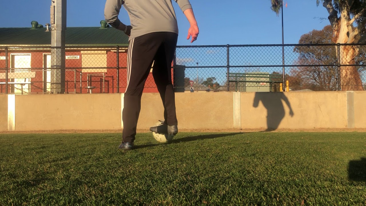 Soccer Wall Passing Outside Foot 2 Touch - YouTube