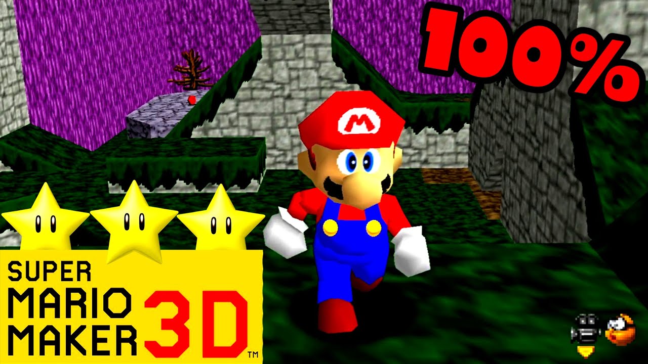 Mario Builder 64 🔨 The Whomp Cemetery by salefrok 🔨 100% Walkthrough ...