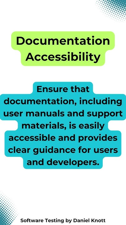 Documentation Accessibility #softwaretesting #iot #iottesting - YouTube