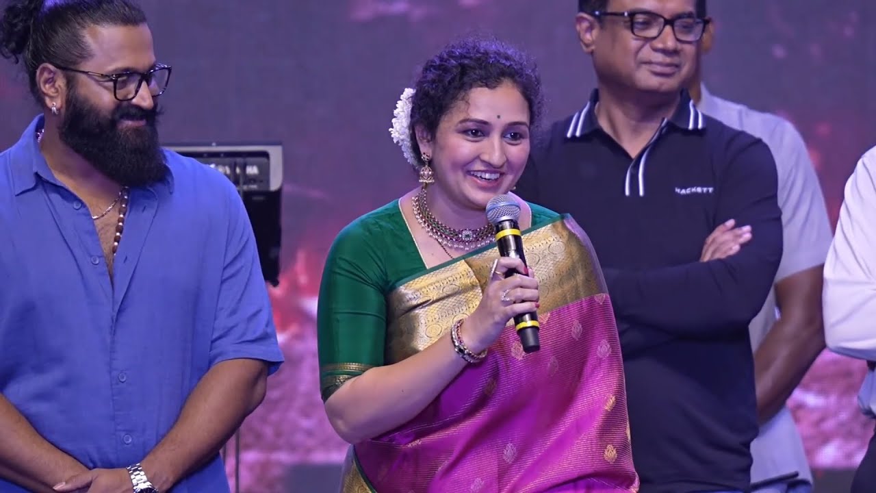 Rishab Shetty Wife Pragathi Shetty Superb Speech At Kantara Chapter1 ...