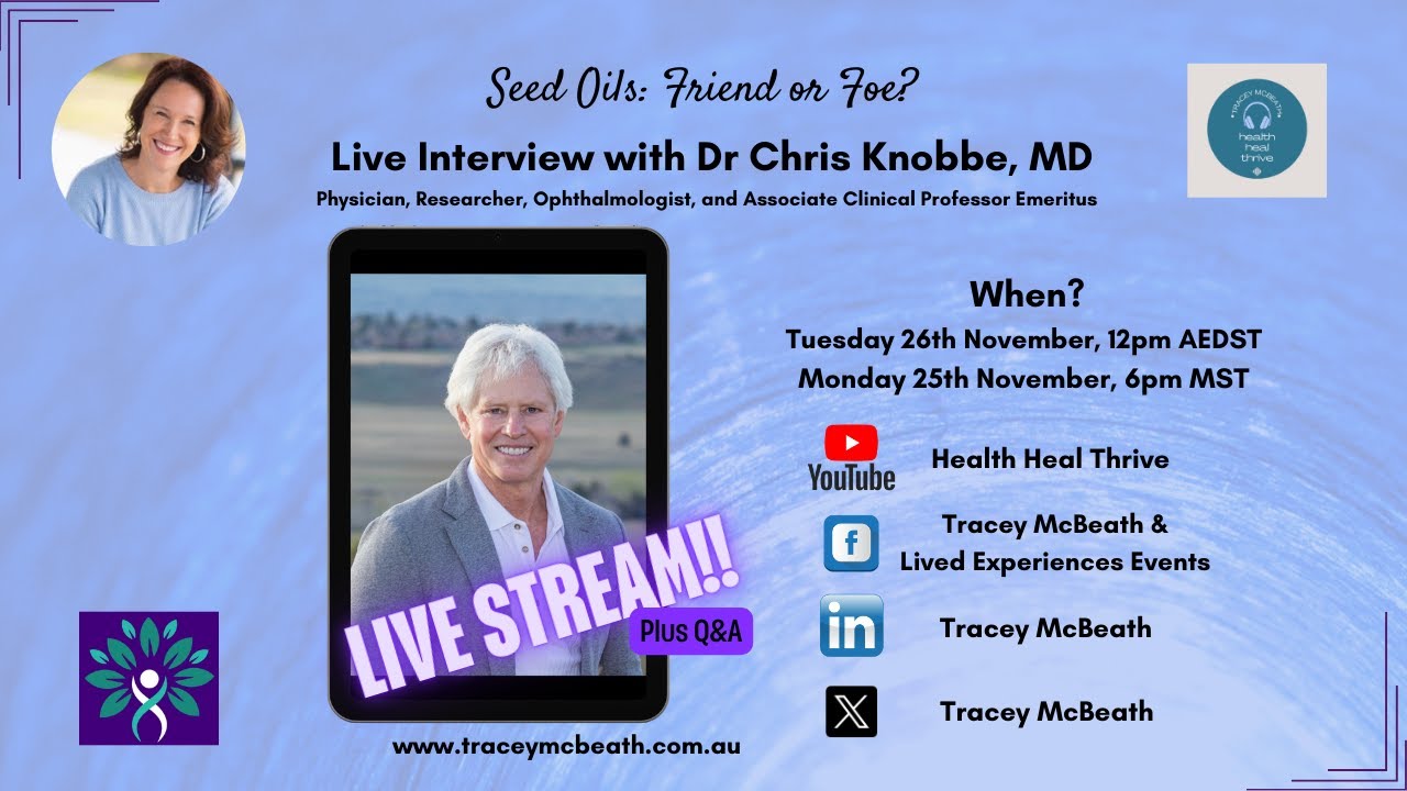 SEED OILS: FRIEND OR FOE? LIVE INTERVIEW WITH DR CHRIS KNOBBE - YouTube
