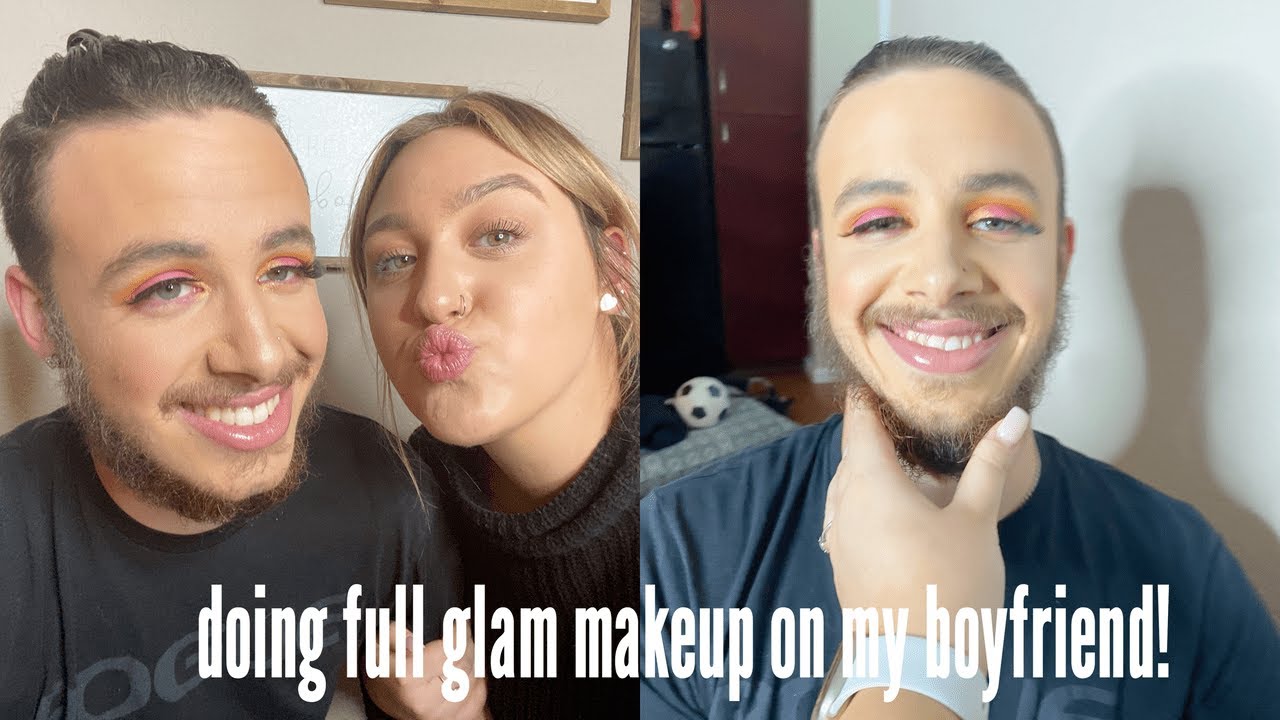 doing full glam makeup on my boyfriend | funniest video ever - YouTube