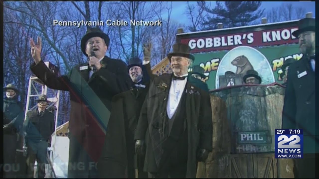 Punxsutawney Phil, the groundhog, predicts early spring - YouTube