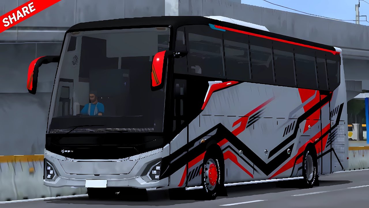 SHARE‼️LIVERY POLOSAN MOD BUSSID JETBUS 5 SINGLE GLASS By Akmal Free PPL🔥 - bus simulator - YouTube