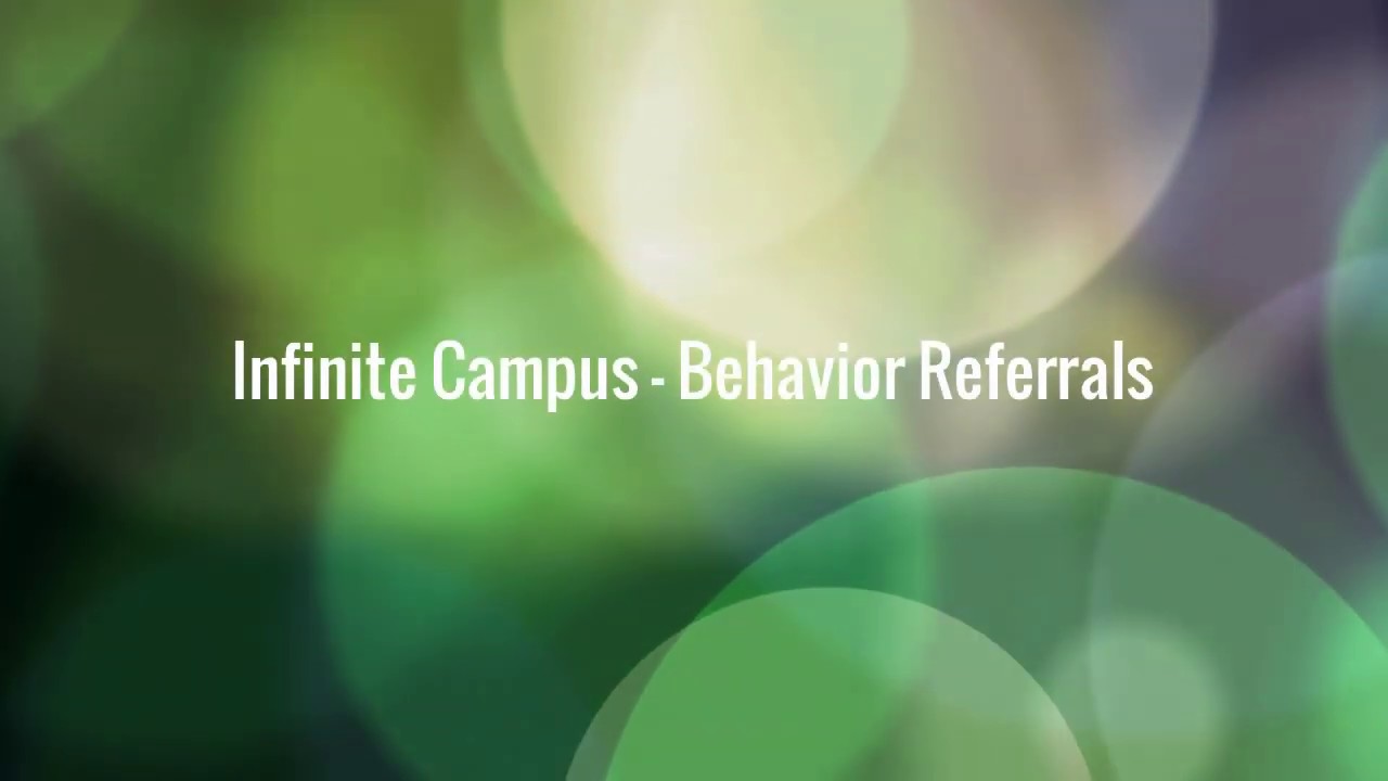 Infinite Campus Behavior Referrals - YouTube