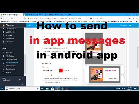 How to send in app messages in android app firebase console - YouTube
