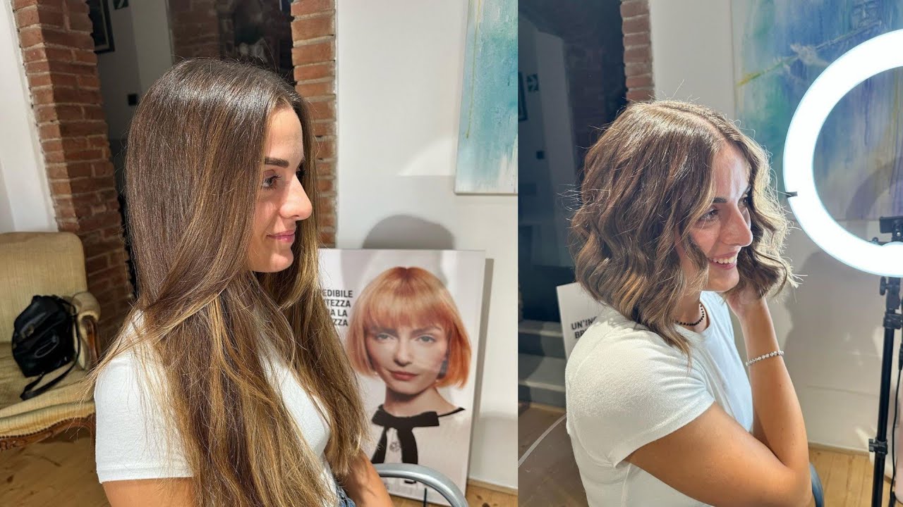 Chopping it OFF to CHIN LENGTH - YouTube