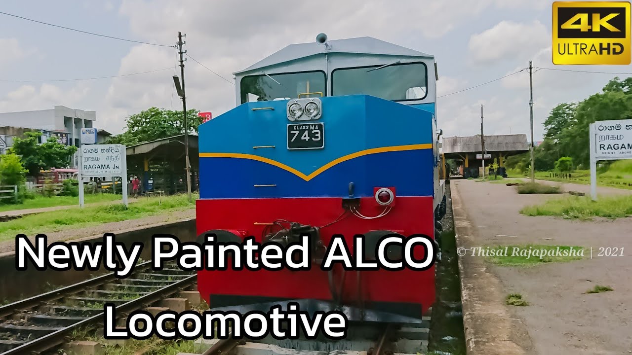 Freshly Painted Class M4 Alco Diesel Locomotive in Sri Lanka Railways ...