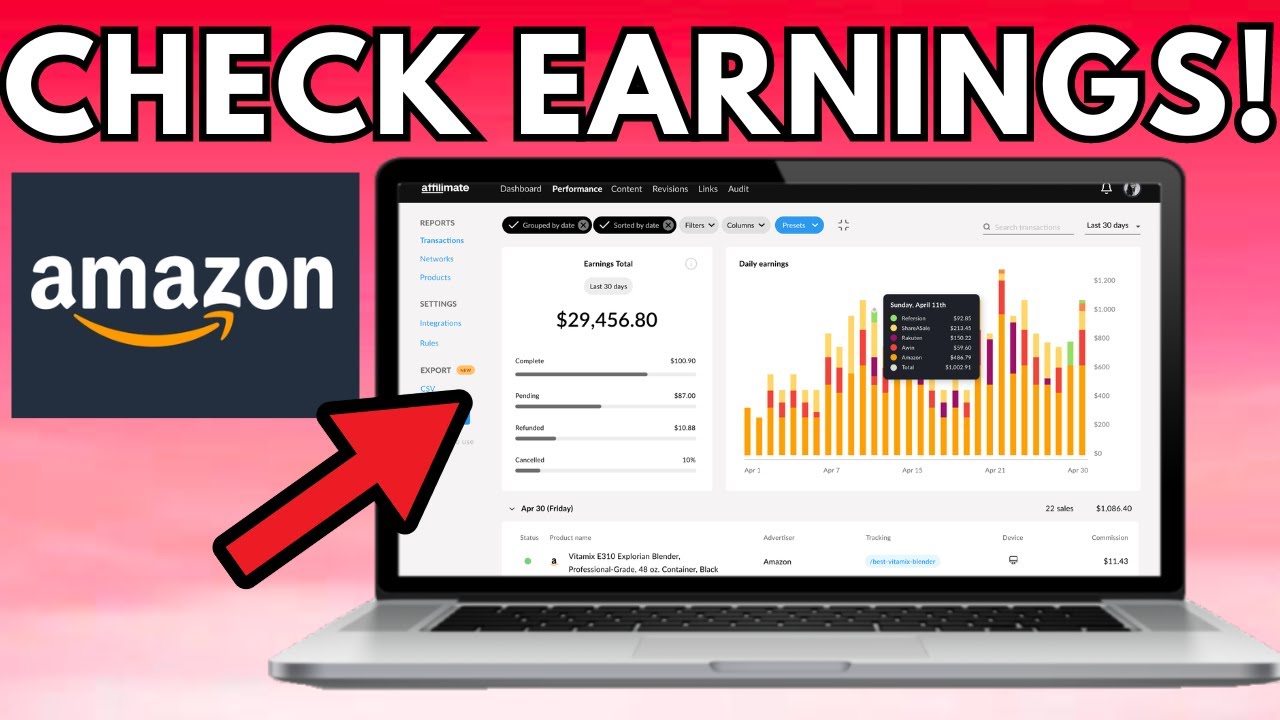 How To Check Amazon Affiliate Earnings - YouTube