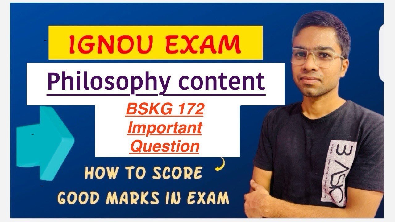 BSKG 172 | PHILOSOPHY CONCEPT IMPORTANT QUESTIONS | DU LIVE CLASS # ...