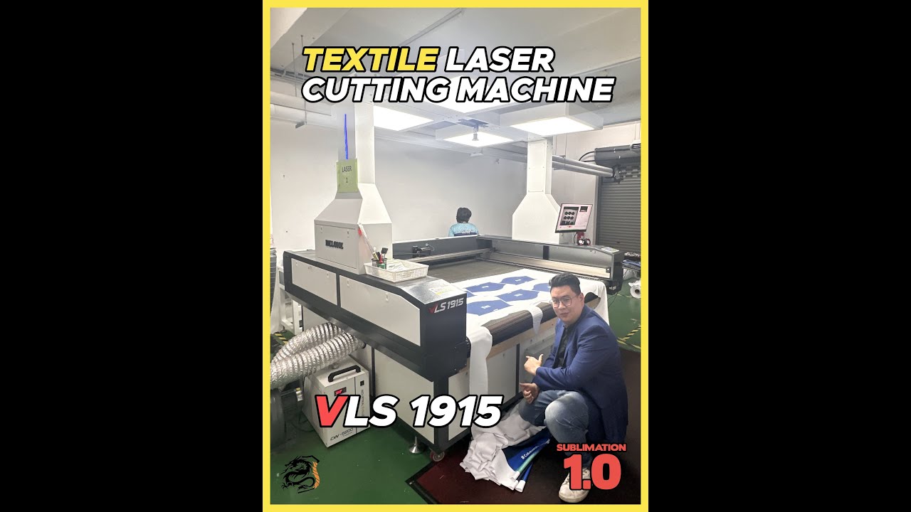 Textile Laser Cutter with 76-inch Conveyor - DELONE VLS-1915 Pro - YouTube