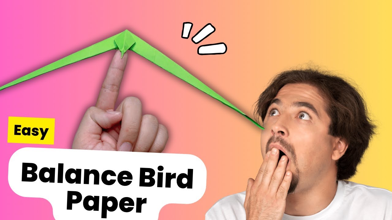 How to make Balance Bird Paper Easy | Cách gấp Chim cân bằng đơn giản ...