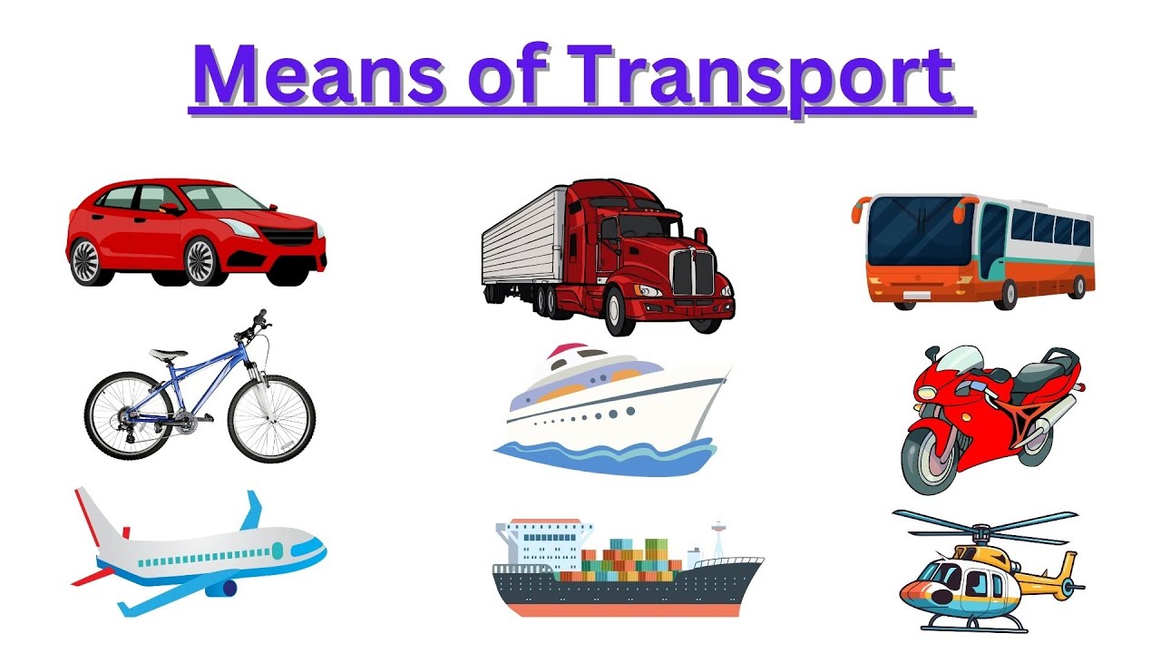 Learn Means Of Transport | Vehicles Vocabulary | Types Of Vehicles ...