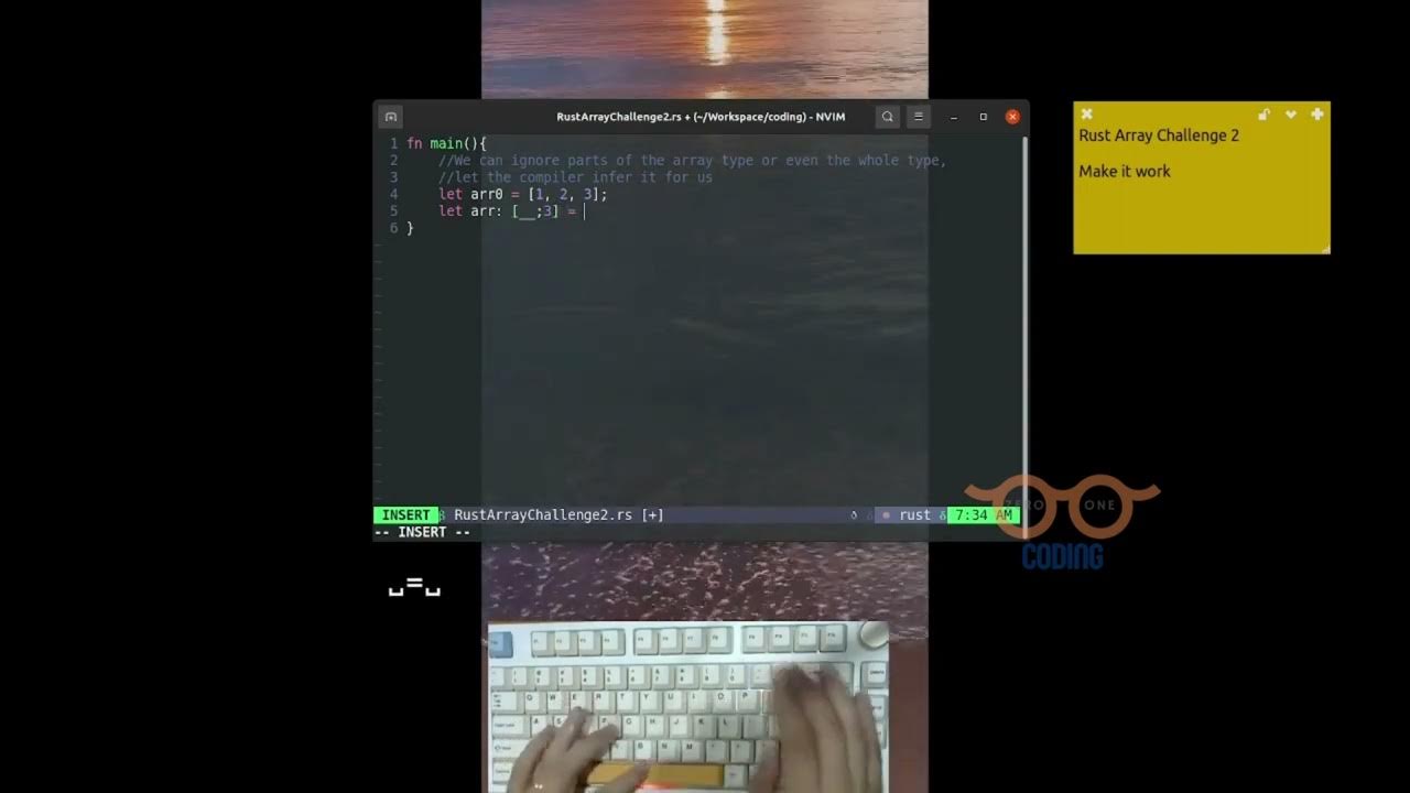 Learning Rust Programming - Array - Challenge 2 #coding #asmr #programming #rust - YouTube