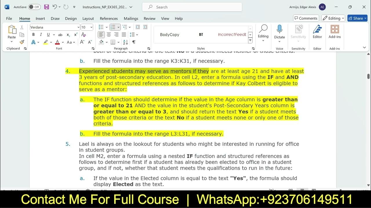 New Perspectives Excel 365/2021 | Module 7: SAM Project 1a ...