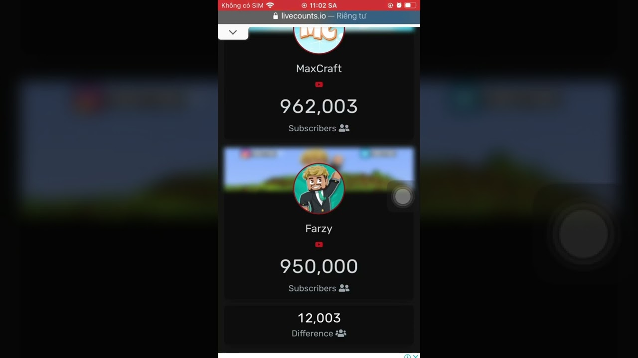Farzy VS MaxCraft! Minecraft v sMonecraft Channel Race to 1M subs ...