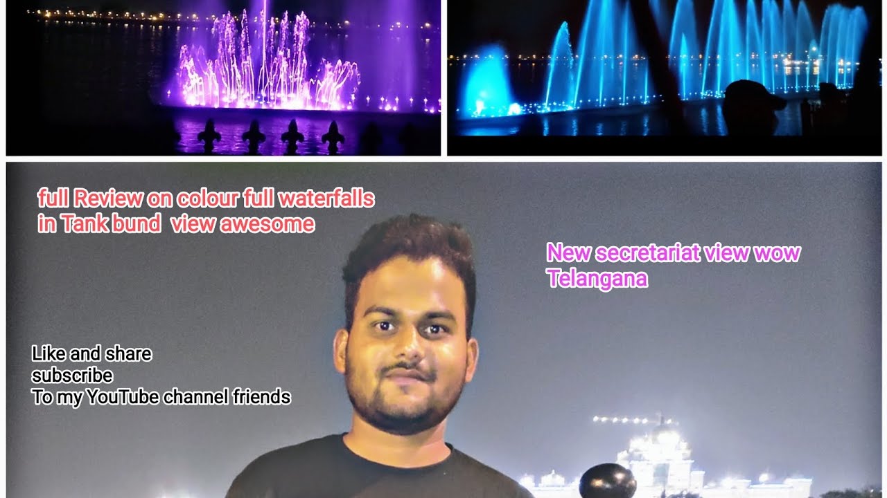 Tank bund Full colour full lighting And waterfalls colour wow 🥳 full ...