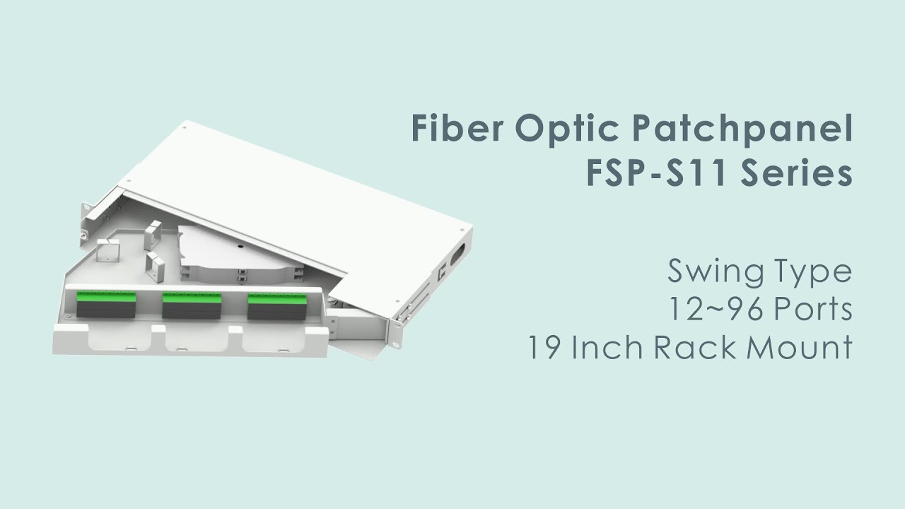 Swing rack mount fiber optic patch panel FSP-S11 Series - YouTube