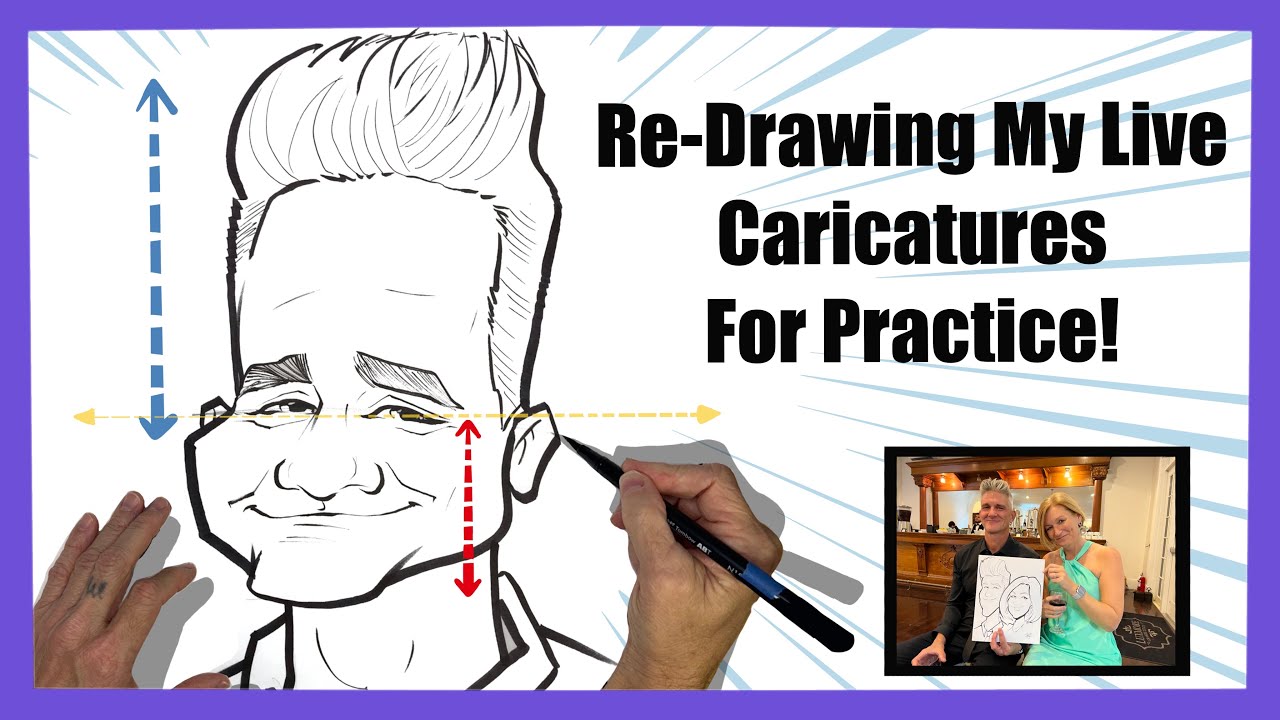 Caricature Drawing Exercise: More Exaggeration! - YouTube