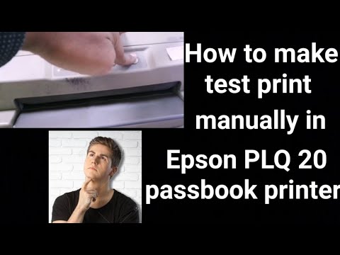 How to make test page manually in epson plq20 printer || how to make ...