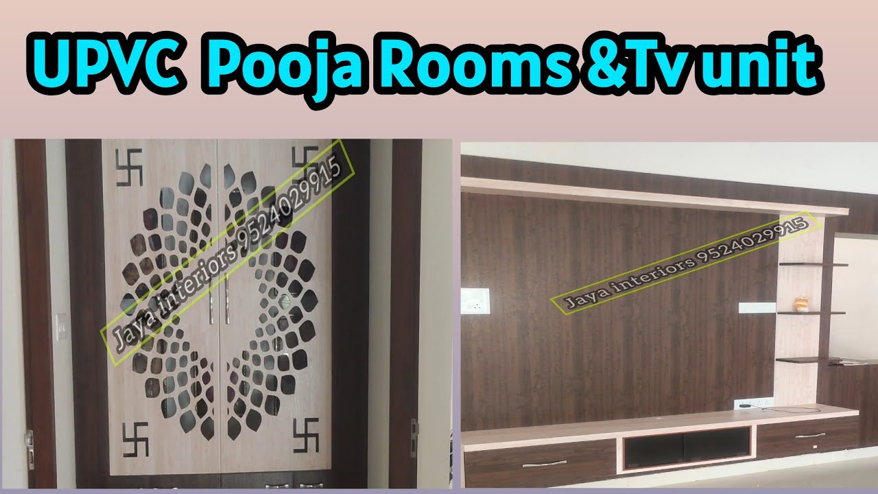 UPVC Pooja Room Design Work in Tamilnadu 🔥 | TV Unit Low Cost UPVC PVC ...