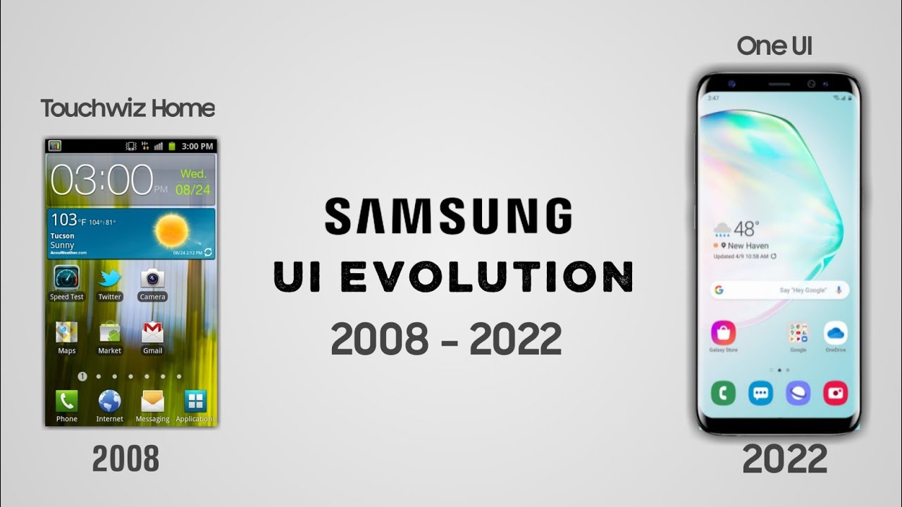 Samsung UI evolution 2008 - 2022 - YouTube