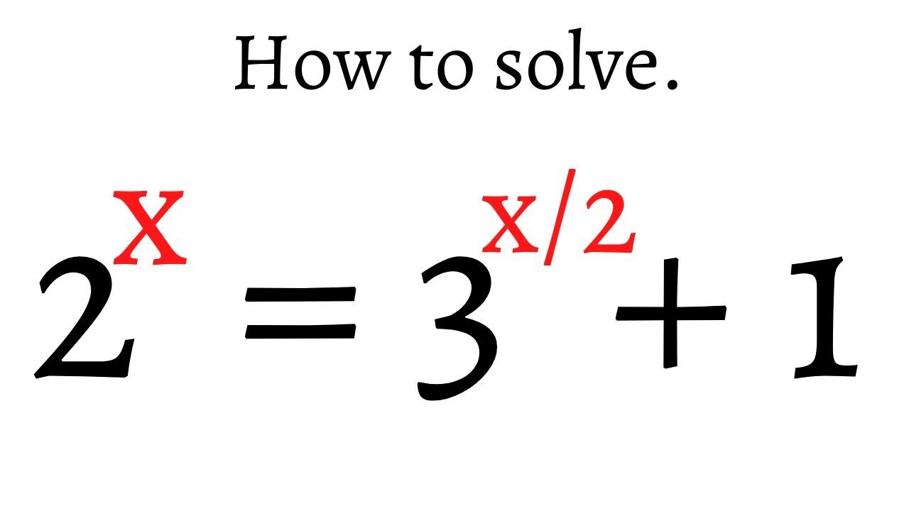 Solving Exponential Equation Using Trigonometrical Identity - YouTube