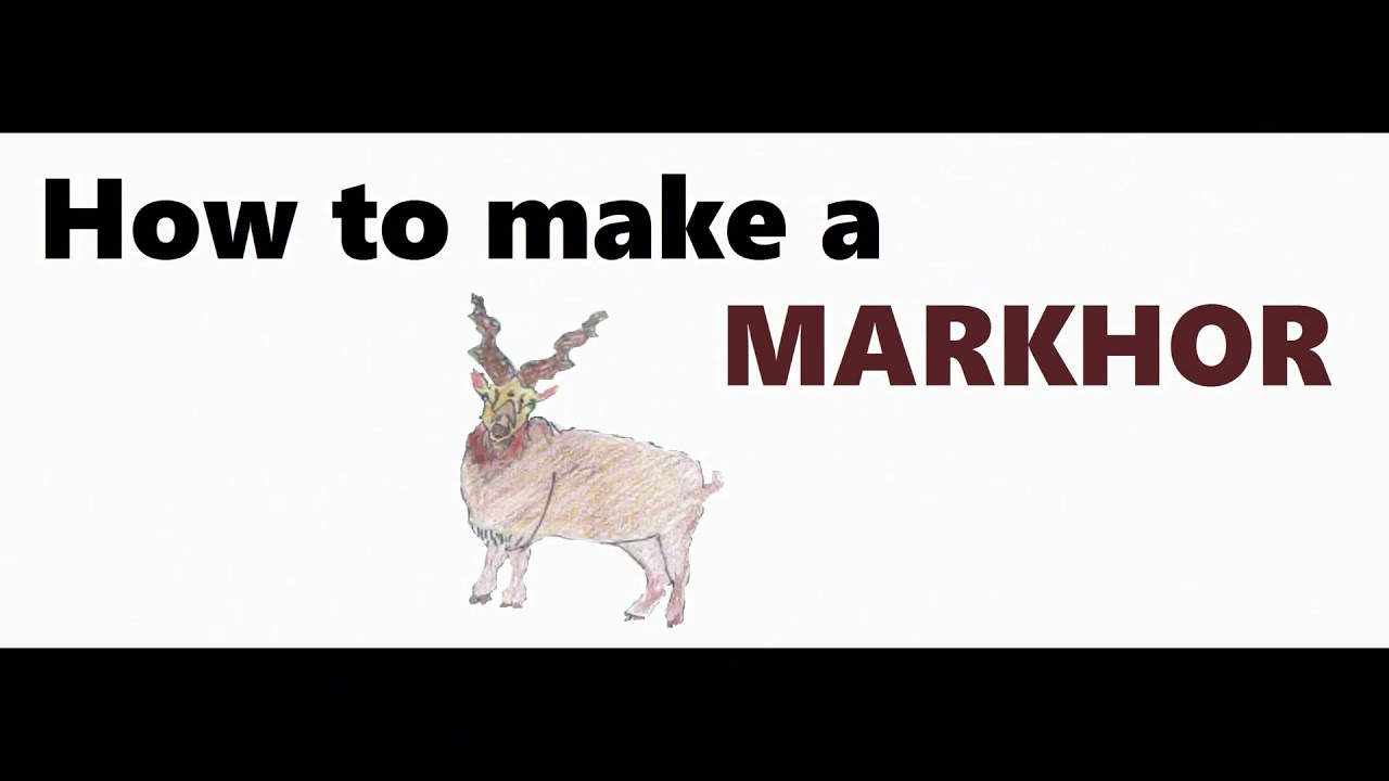 How to draw a Markhor - YouTube