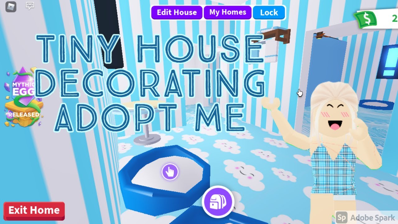 Tiny house decorating ( adopt me ) - YouTube