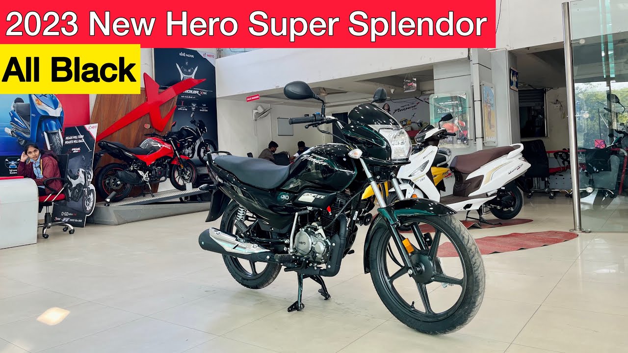 2023 Hero Super Splendor All Black Detailed Review | On Road Price ...