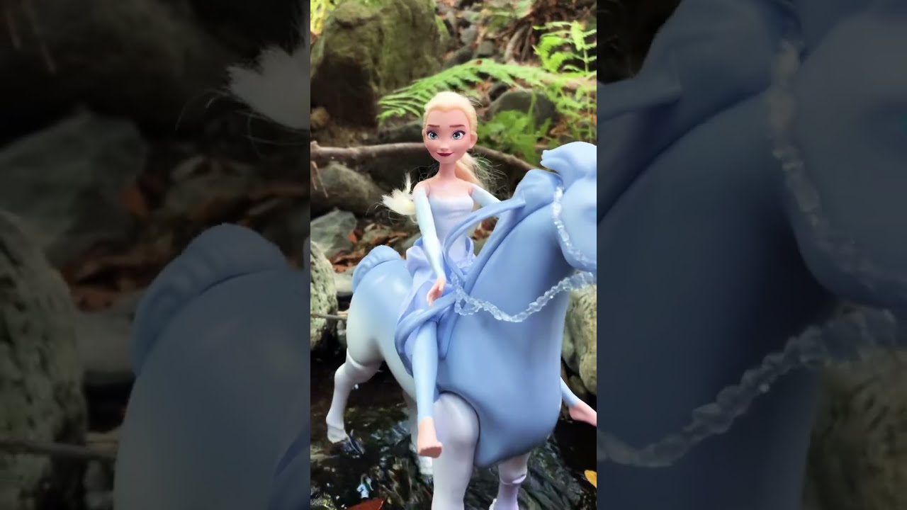 Elsa & Anna sitting by the water stream with kids - YouTube