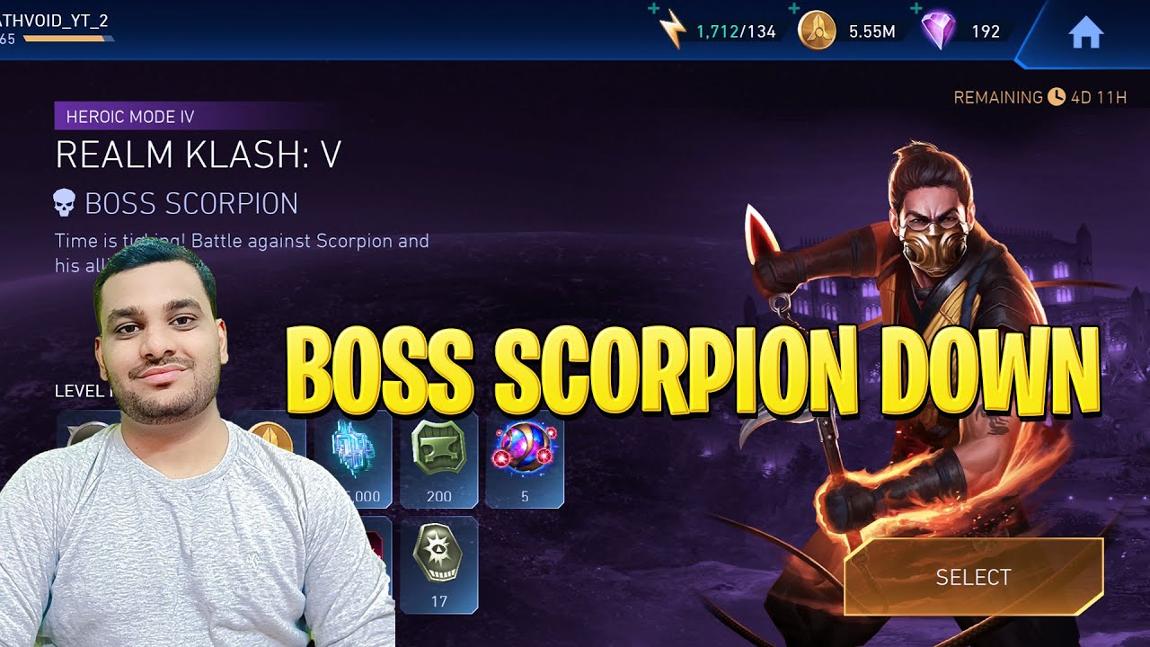 Boss Scorpion Down | Rewards Realm Klash | Solo Raids Heroic 4 ...