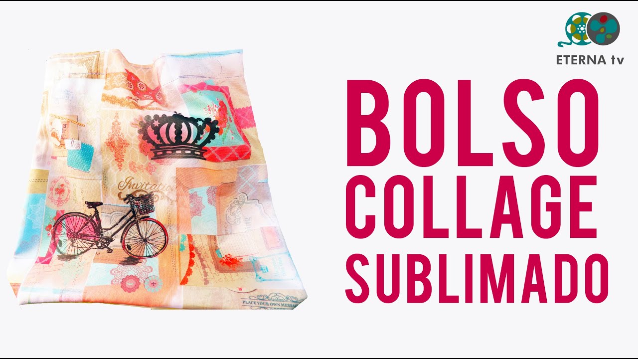 Bolso collage sublimado - YouTube