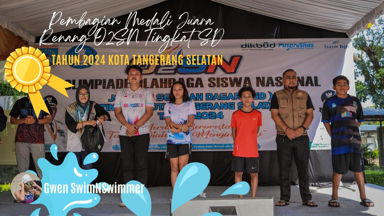 Pembagian Medali Renang O2SN Tingkat Kota Tangerang Selatan Tahun 2024 ...