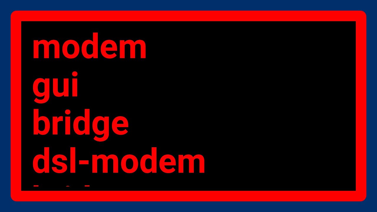 How do I access my modem's GUI when it's in bridged mode? - YouTube