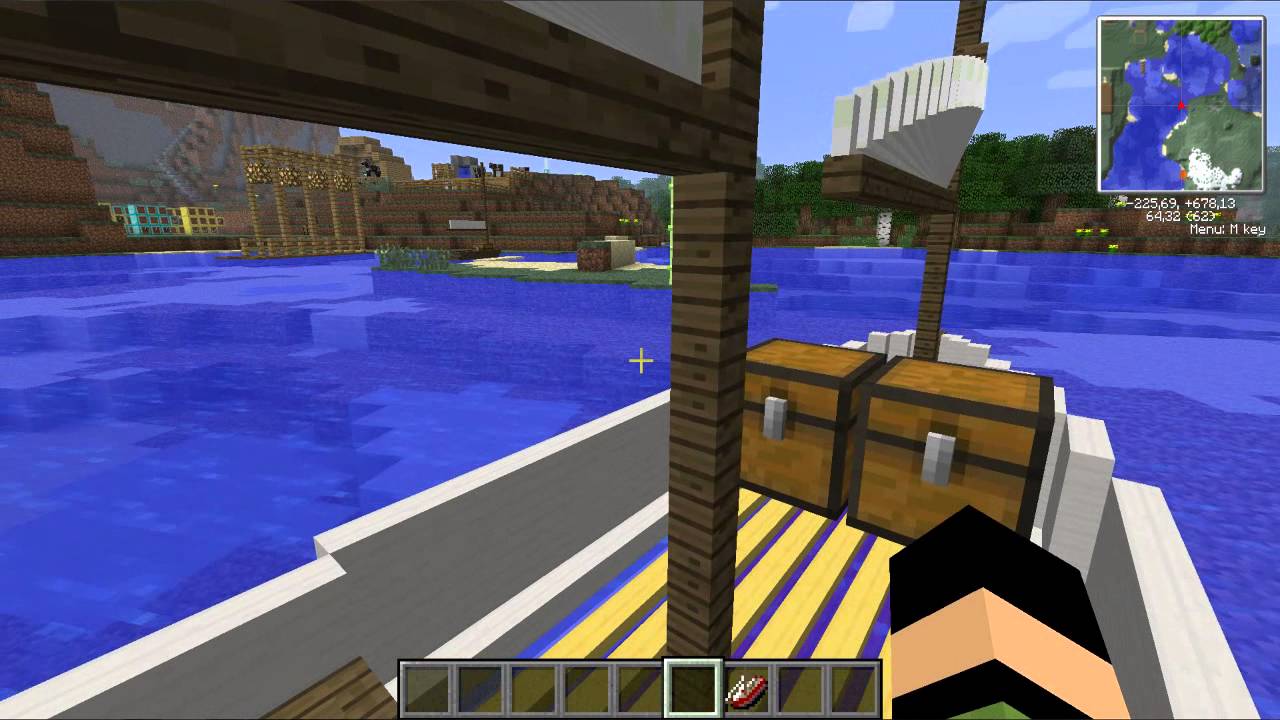 minecraft mods - small boats (1.6.4/1.6.2) - YouTube