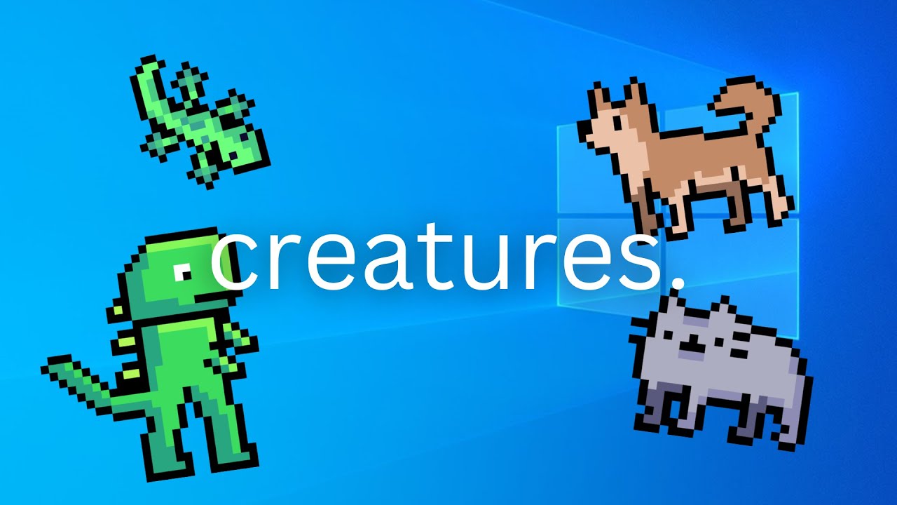 I made creatures for your desktop - YouTube
