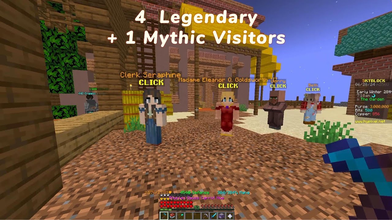 Farming Level Easily Upgrade 4 Legendary + 1 Mythic Visitor | Hypixel ...