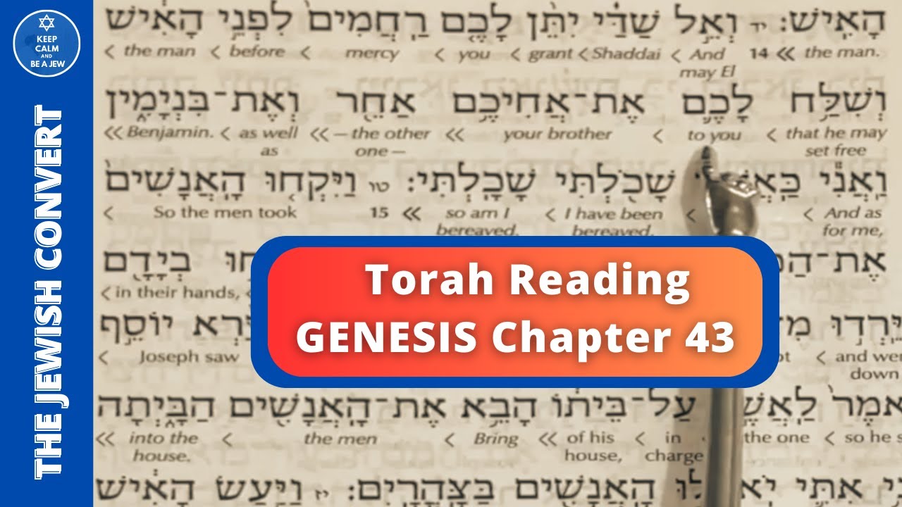 Genesis Chapter 43 | Torah Reading in Hebrew & English Translation ...