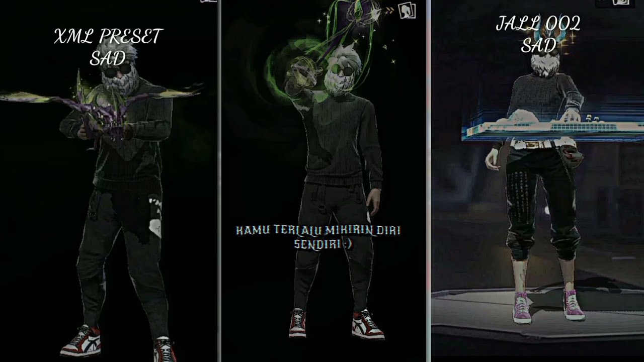 PRESET FF SAD 1 💔 PRESET FF SAD COLLAB SAD GIR SAD BOY DJ DUA TAHUN ...