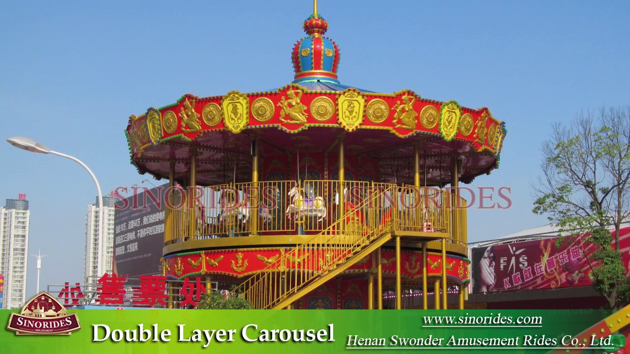 56P Double Layer Carousel Ride for Sale - YouTube