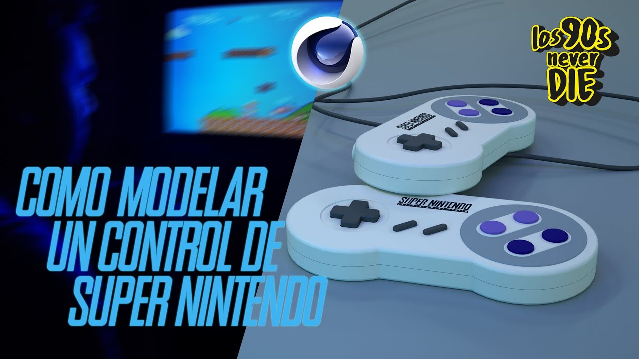 Como modelar un control de SUPER NINTENDO con C4D - YouTube