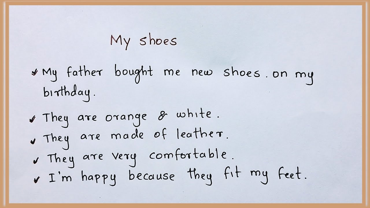 My shoes | Shoes | Simple sentences of shoes | 5 lines of shoes | Nifty ...