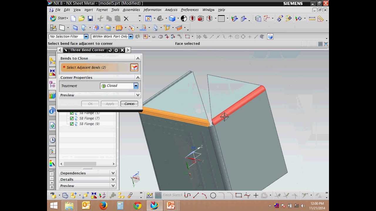 Three bend corner in NX - YouTube