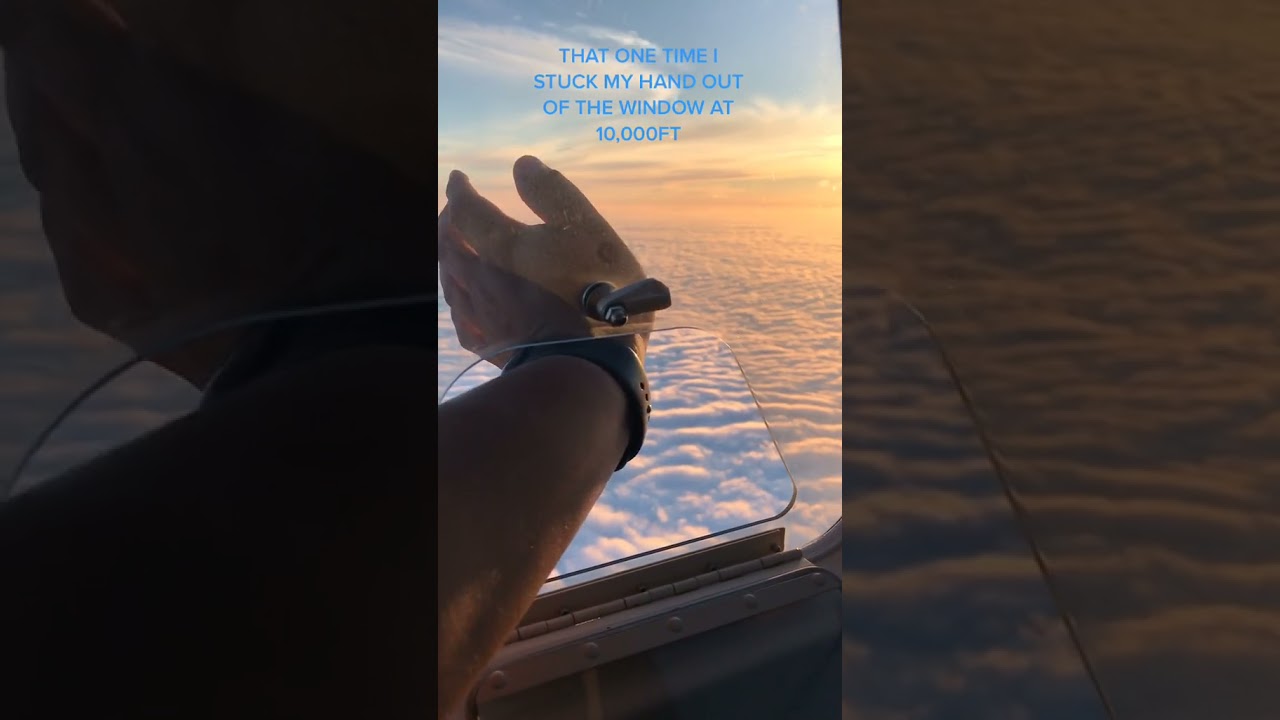 Pilot open window at 10000 feet up when flying and stuck hand | Pilot ...