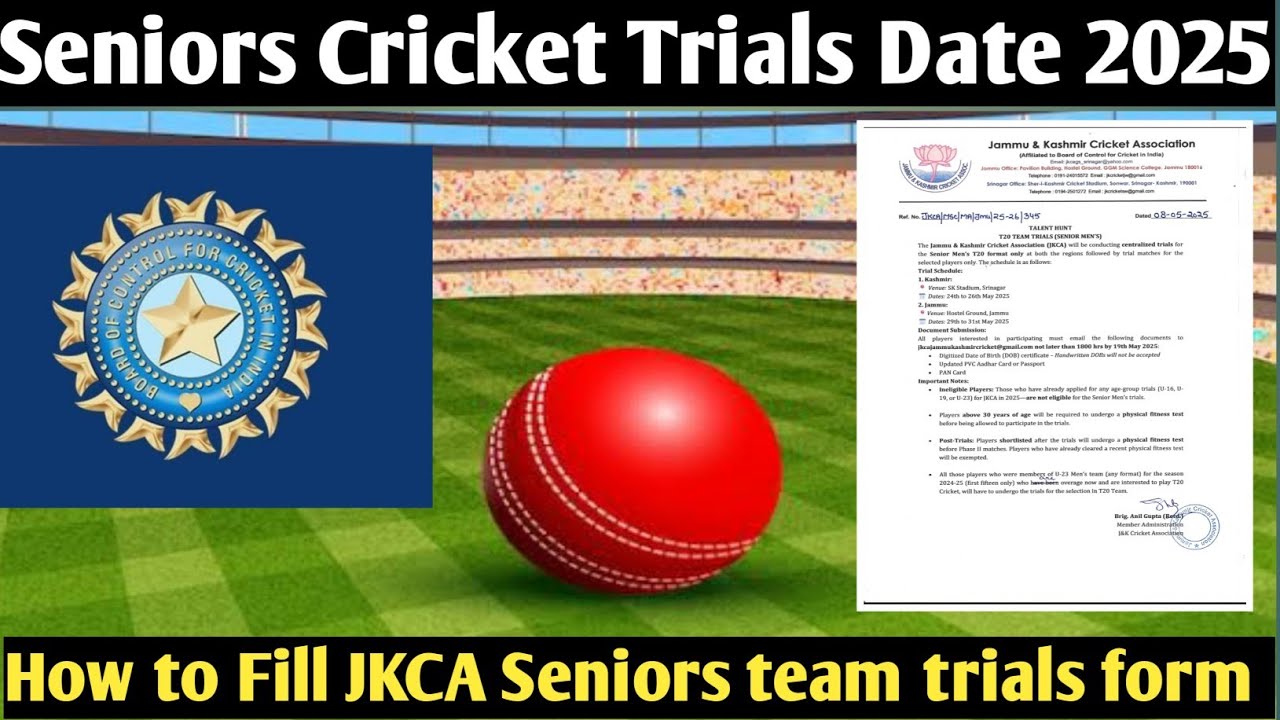 How to fill JKCA Seniors Mens Team Trials registration form ll - YouTube